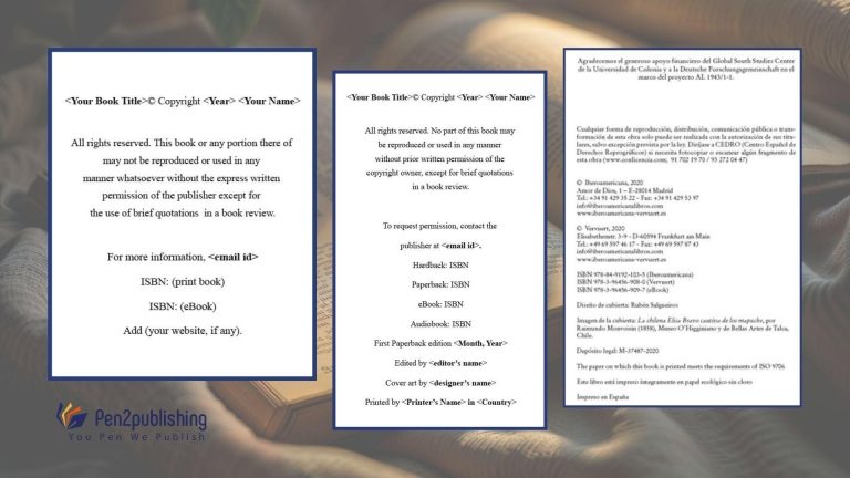 How to Create a Copyright Page for your Book.